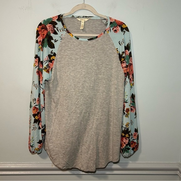 Matilda Jane | Tops | Matilda Jane Gray Blue Wonderment Blossom Long ...